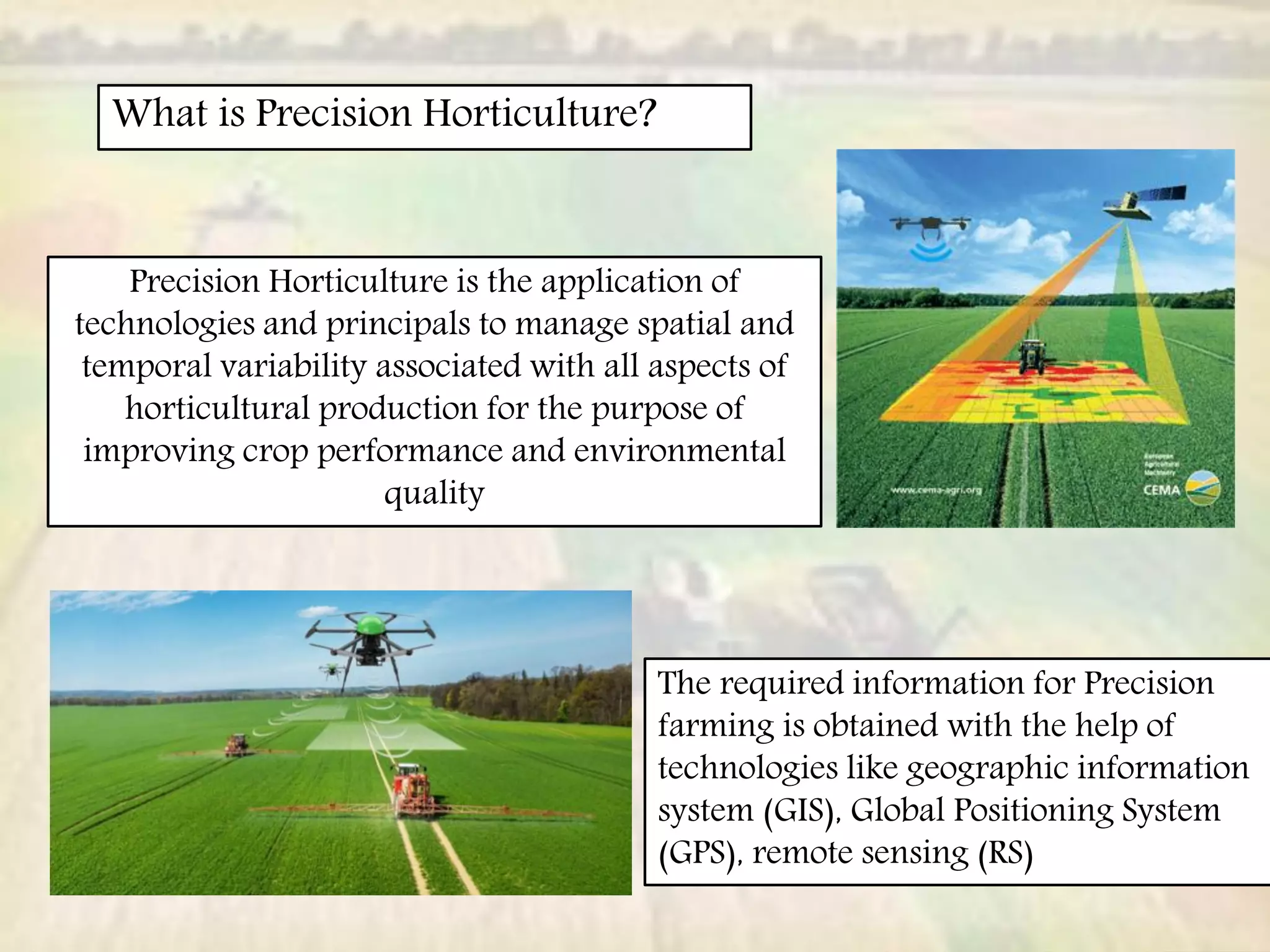 Geographic information system (GIS) and its application in precision ...