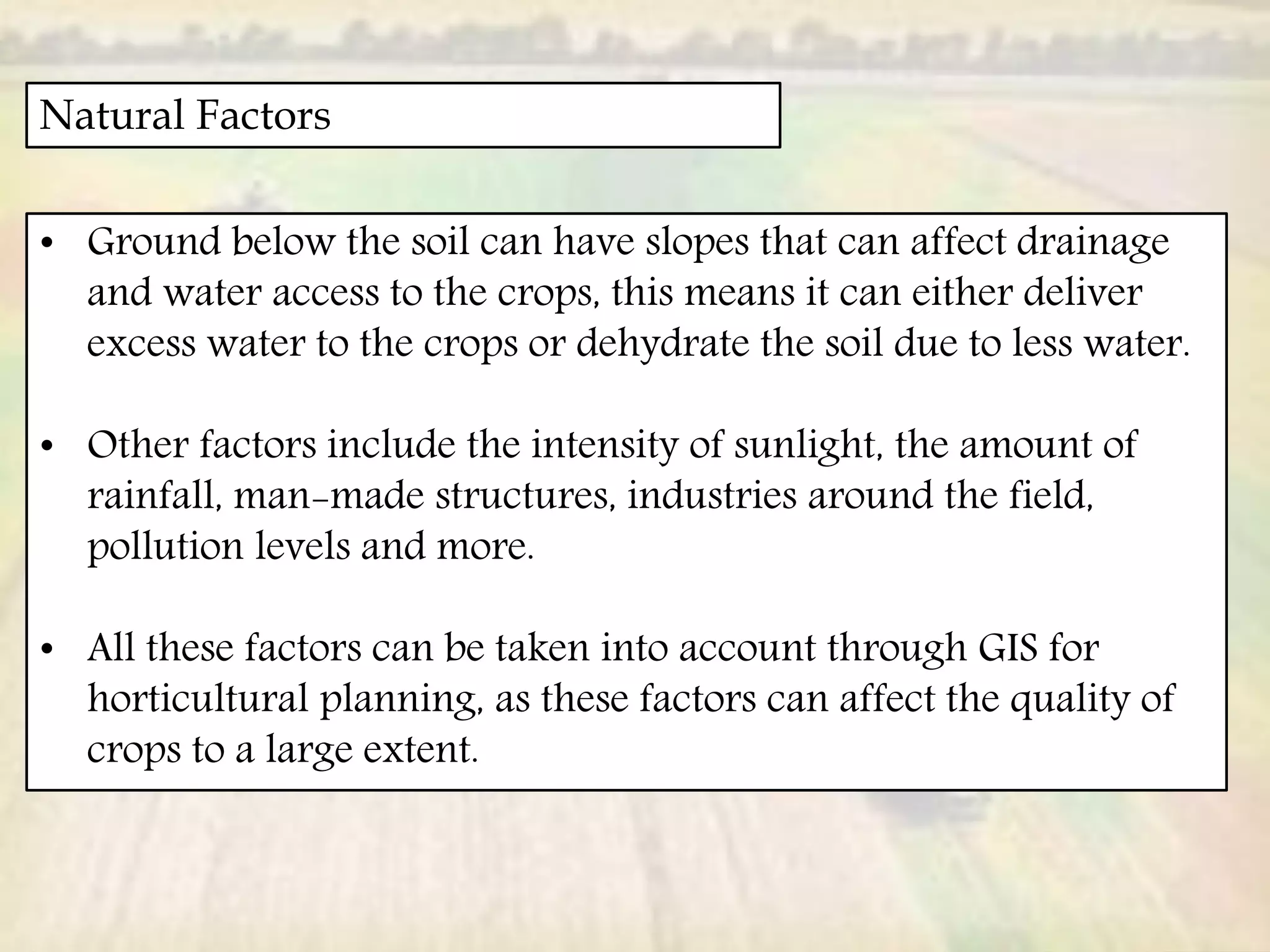 Geographic information system (GIS) and its application in precision ...