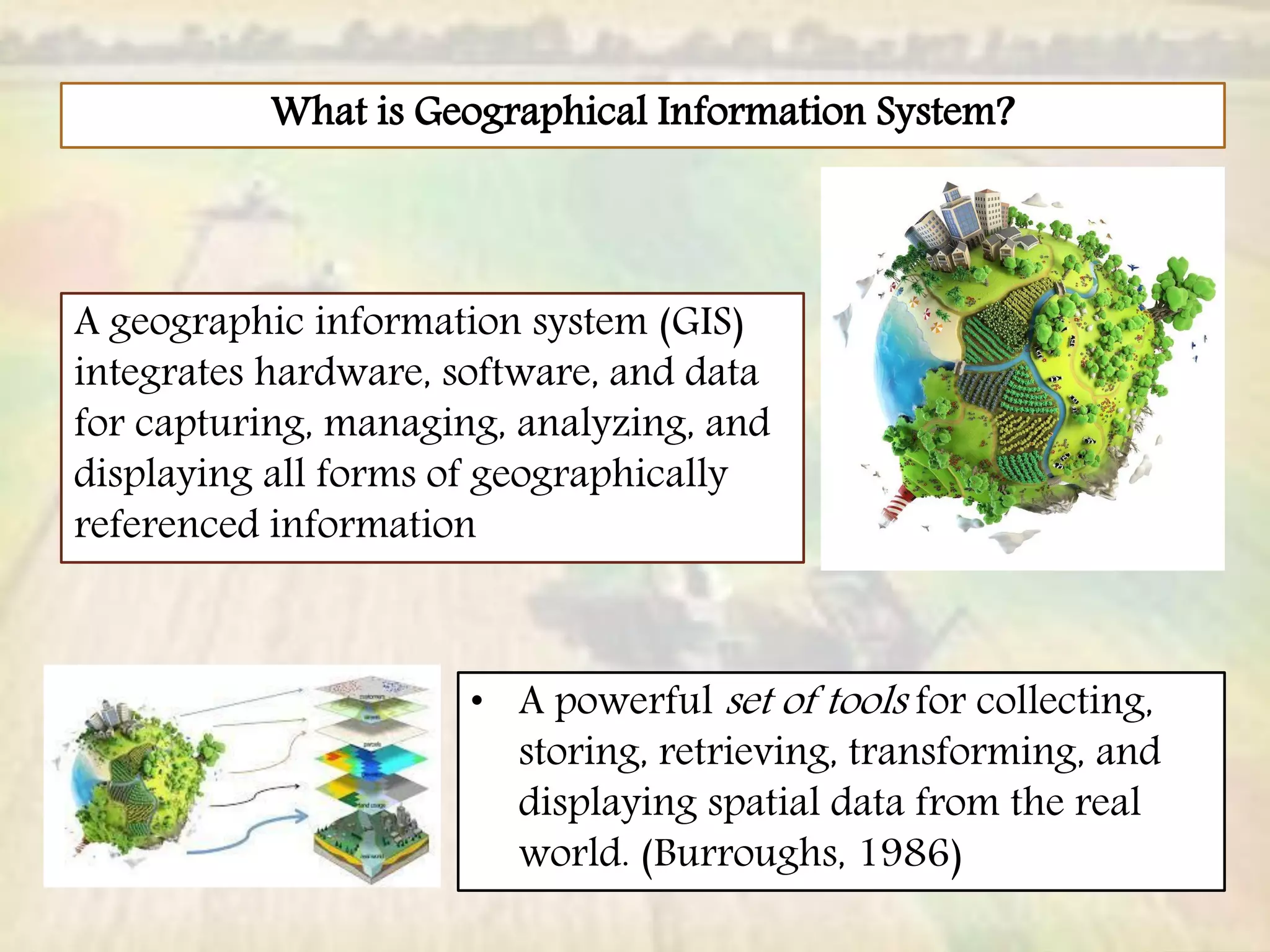 Geographic information system (GIS) and its application in precision ...