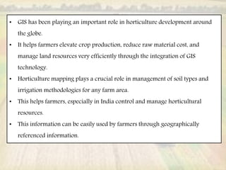 Geographic information system (GIS) and its application in precision ...
