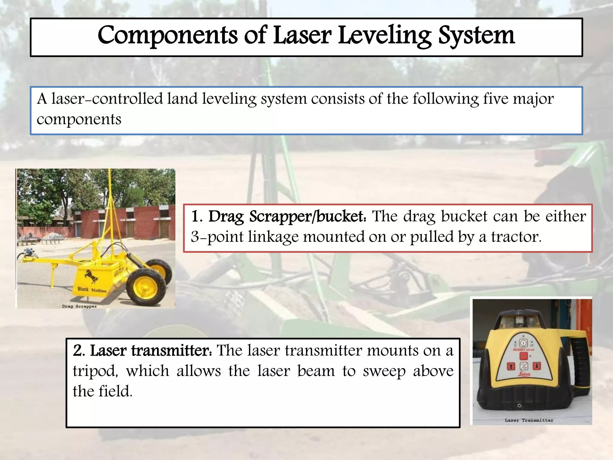 Lazer leveling, mechanized direct seed sowing, seedling and sapling ...