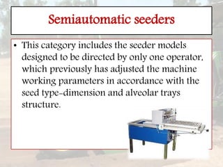 Lazer leveling, mechanized direct seed sowing, seedling and sapling ...