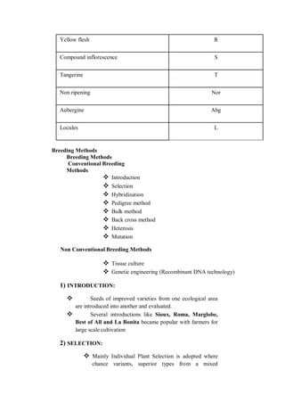 Vsc 611 breeding of vegetable crops | PDF