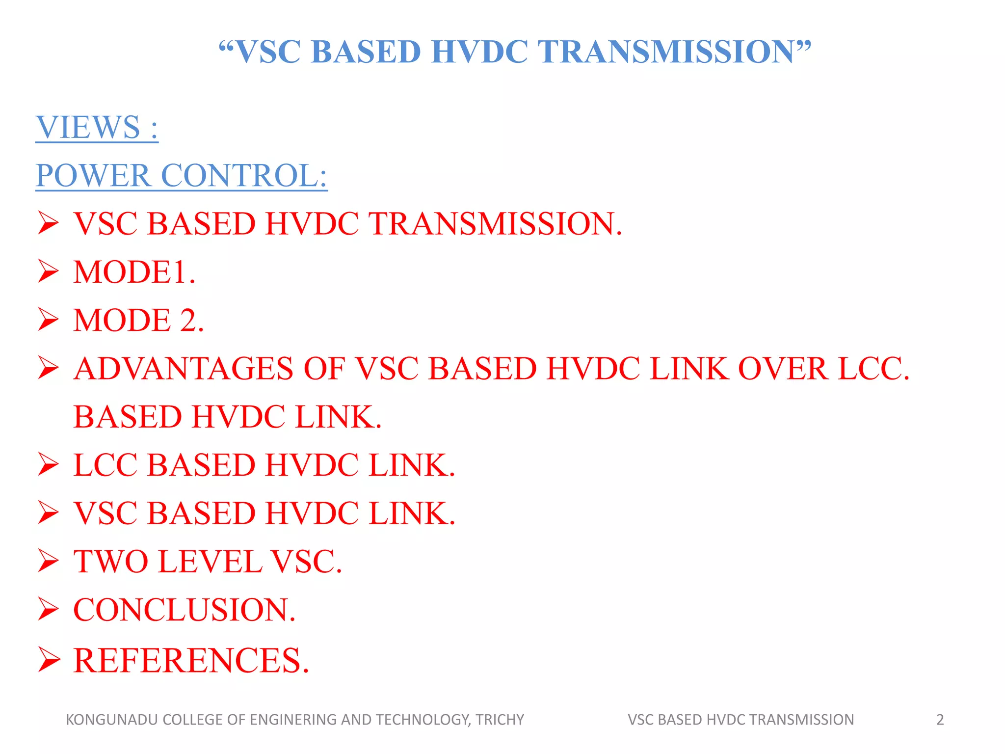 Vsc based hvdc transmission | PPTX