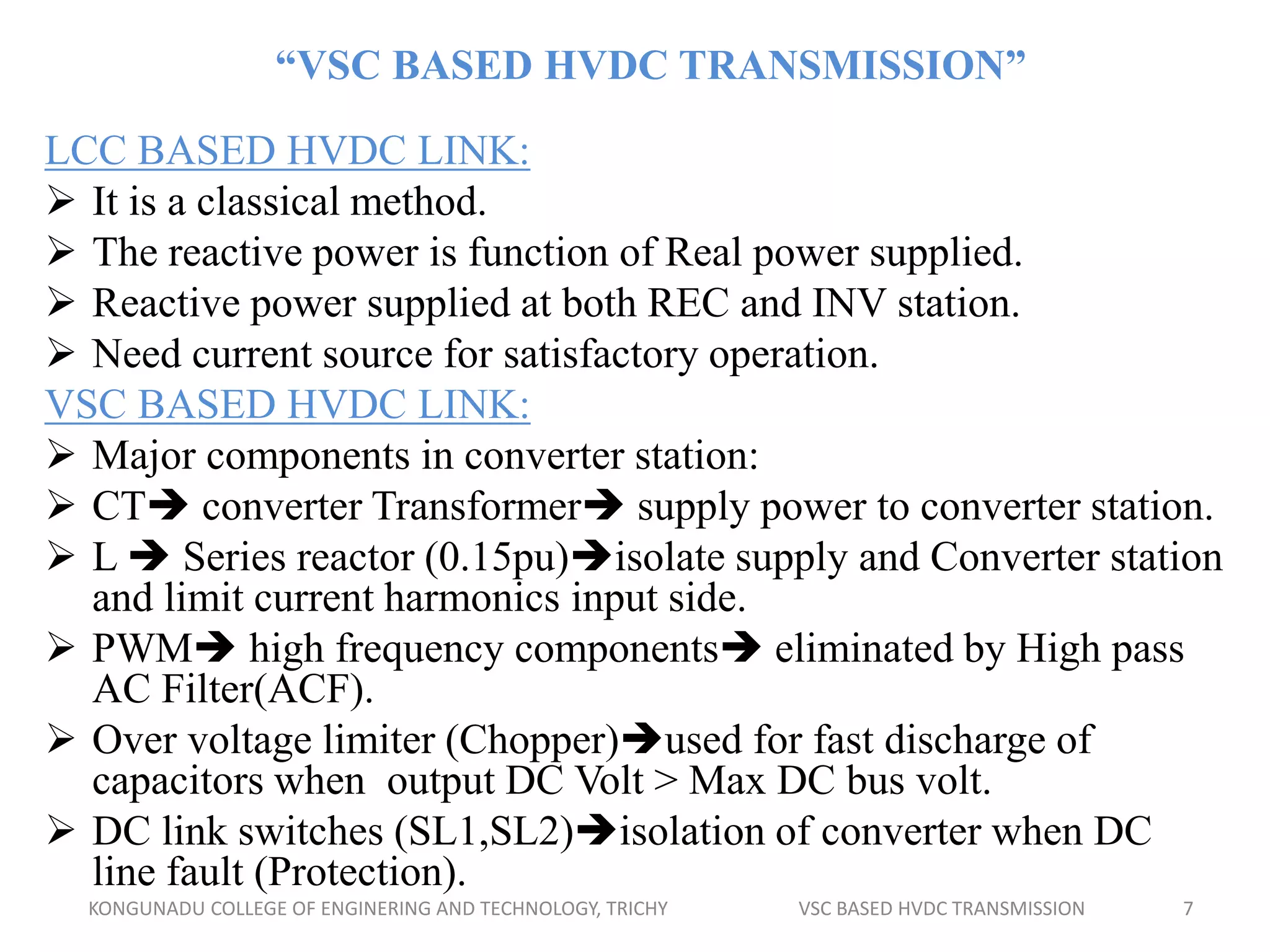 Vsc based hvdc transmission | PPTX | Computer Networking | Computing