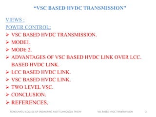 Vsc based hvdc transmission | PPTX