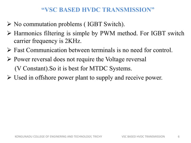 Vsc based hvdc transmission | PPTX | Computer Networking | Computing