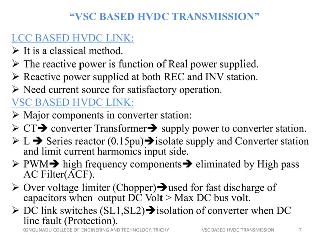 Vsc based hvdc transmission | PPTX | Computer Networking | Computing