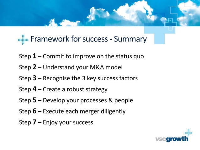 M&A Framework for Success - short | PPSX