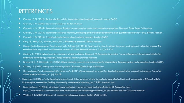 Applied Introduction to Mixed Methods Framework | PPT