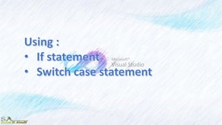 Vs c# lecture7 | PPTX