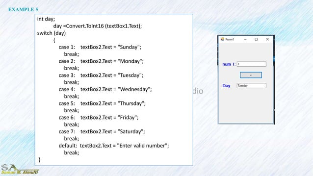 Vs c# lecture7 | PPTX