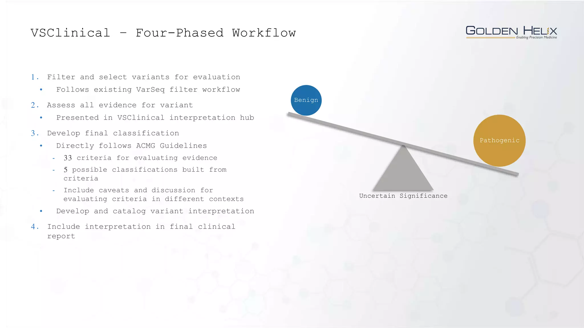 ACMG-Based Variant Classification with VSClinical | PPTX