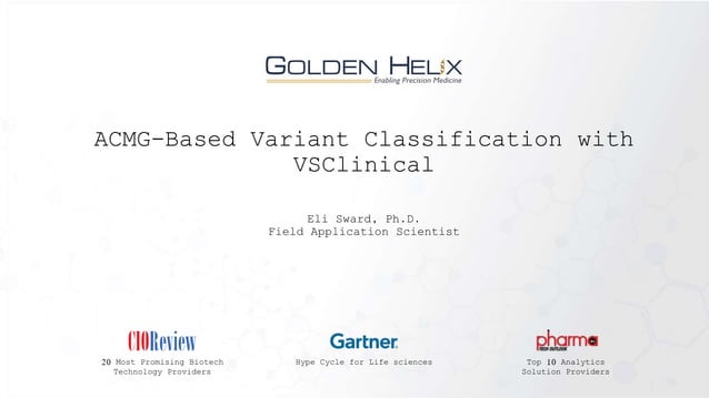 Acmg Based Variant Classification With Vsclinical Pptx
