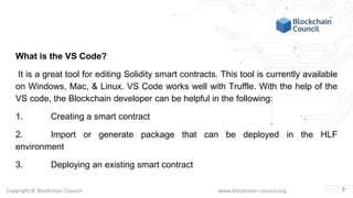 Vs code extensions required for blockchain development | PPT