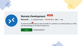 VSCode Remote Extensions Development Pack | PPT