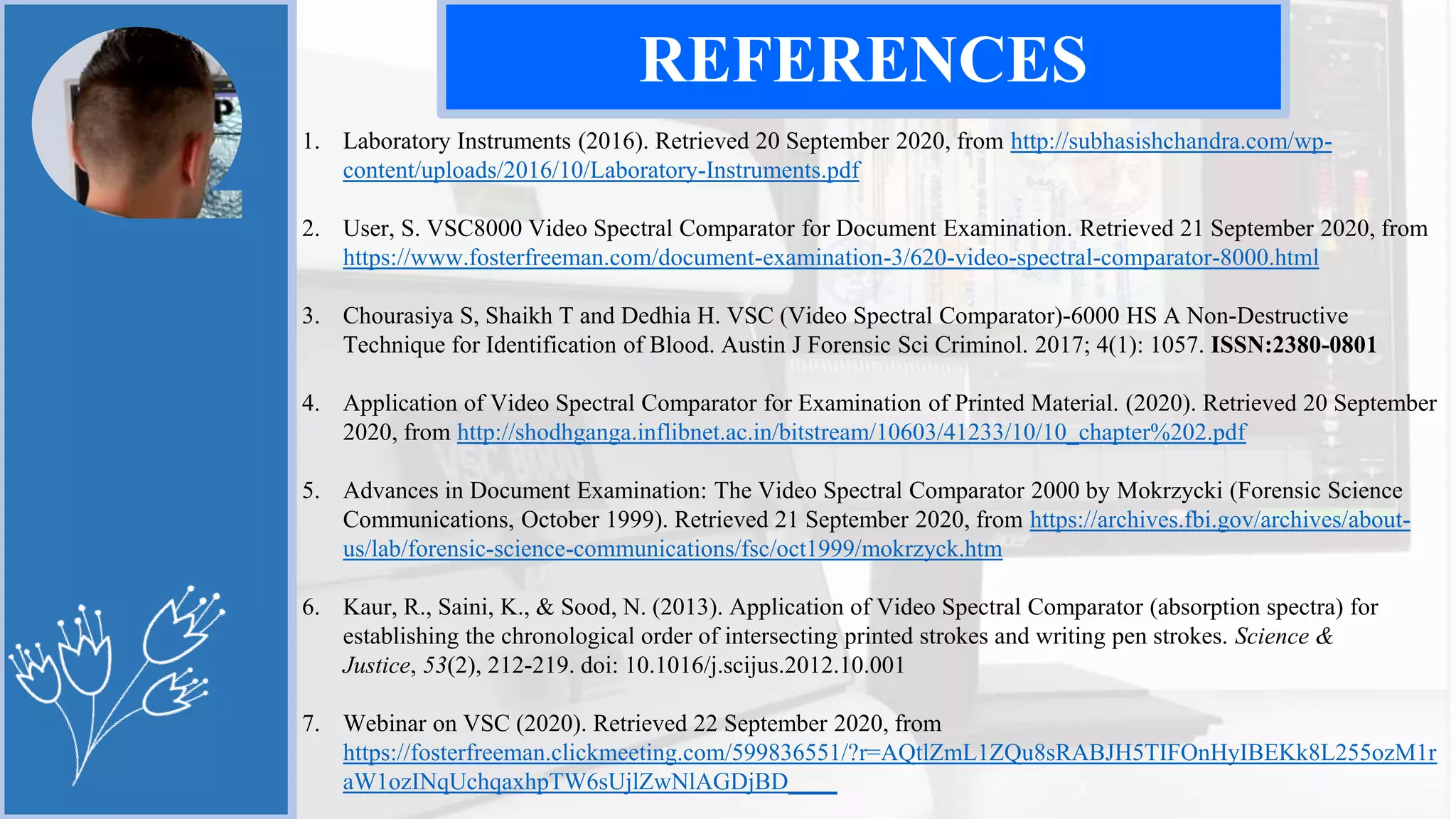 Video Spectral Comparator | PPTX