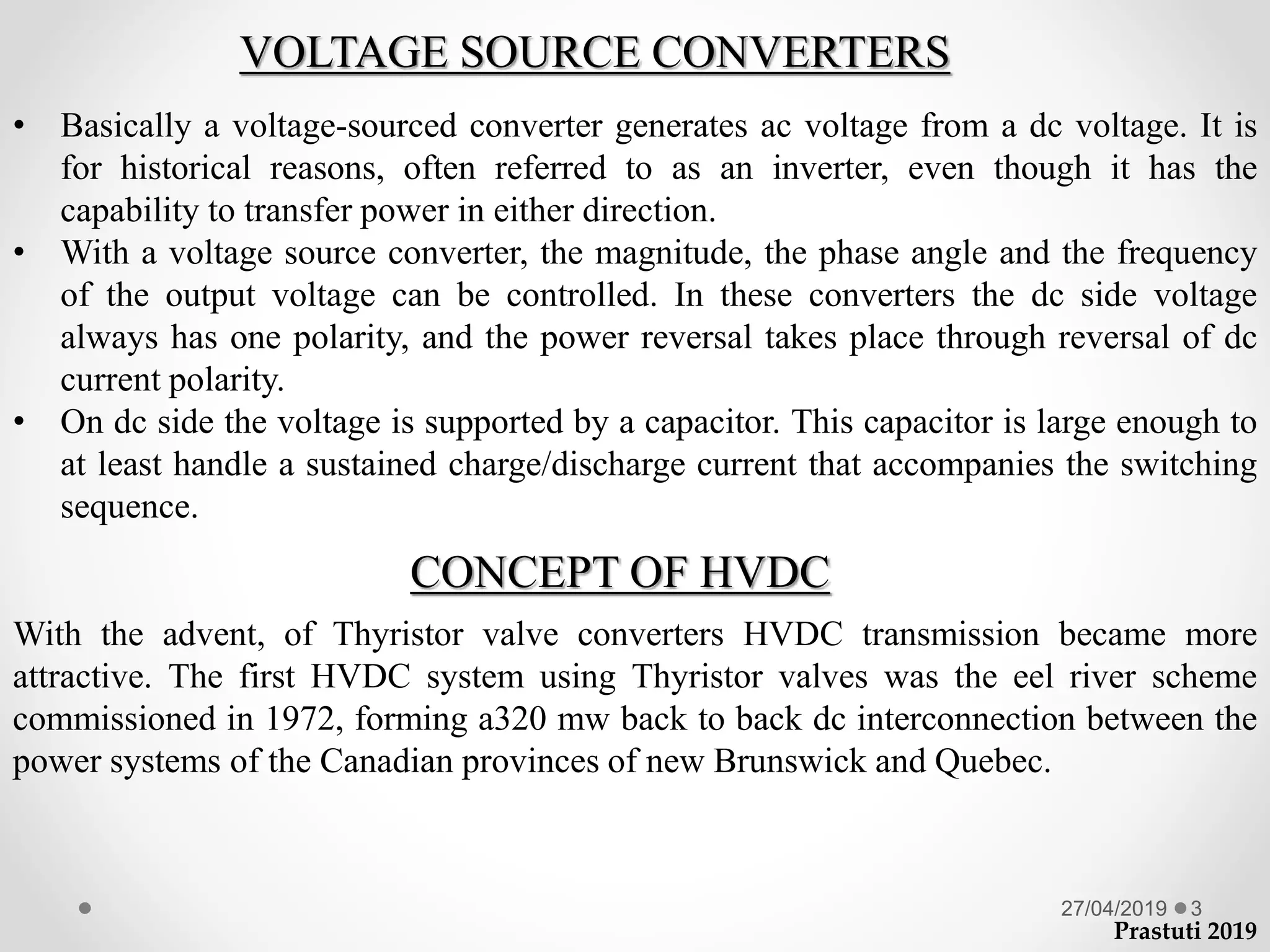 Voltage source Converters as a building block of HVDC and FACTS | PPTX