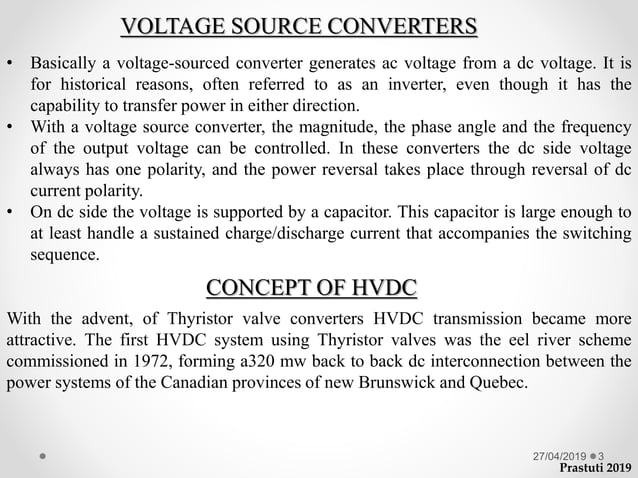 Voltage source Converters as a building block of HVDC and FACTS | PPTX