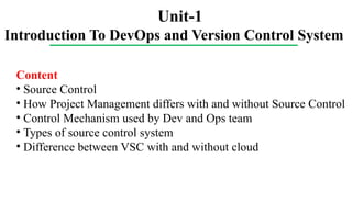 Content Source Control How Project Management differs with and without ...