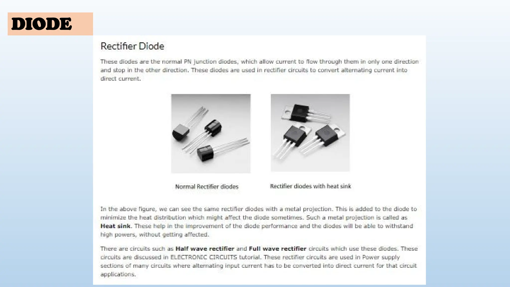 Laboratory Equipment Maintenance, Diode and BJT Testing, Soldering ...