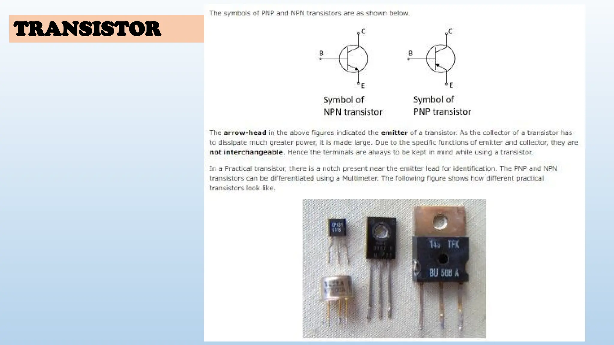 Laboratory Equipment Maintenance, Diode and BJT Testing, Soldering ...