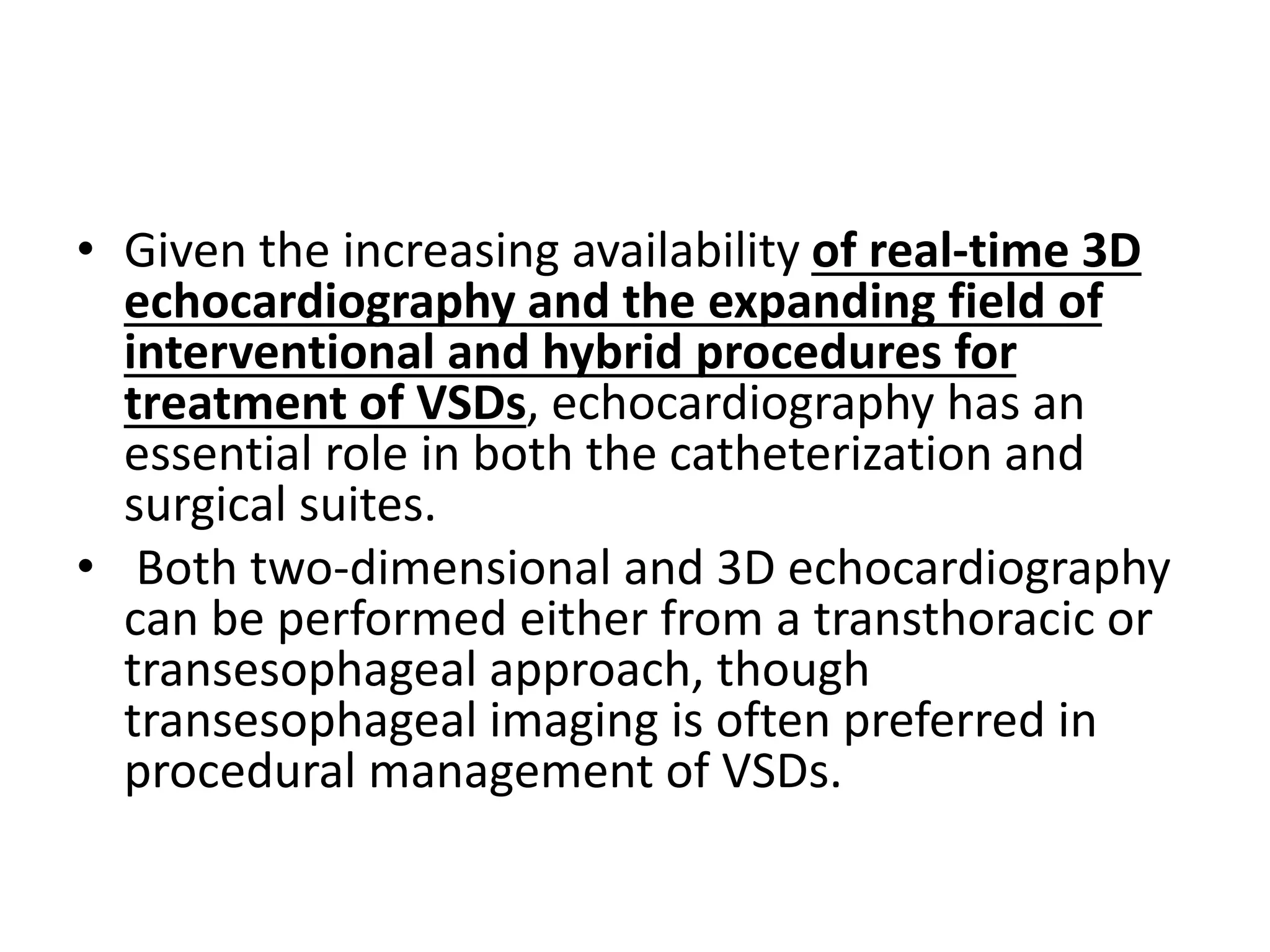 Ventricular Septal defects Echocardiography | PPTX