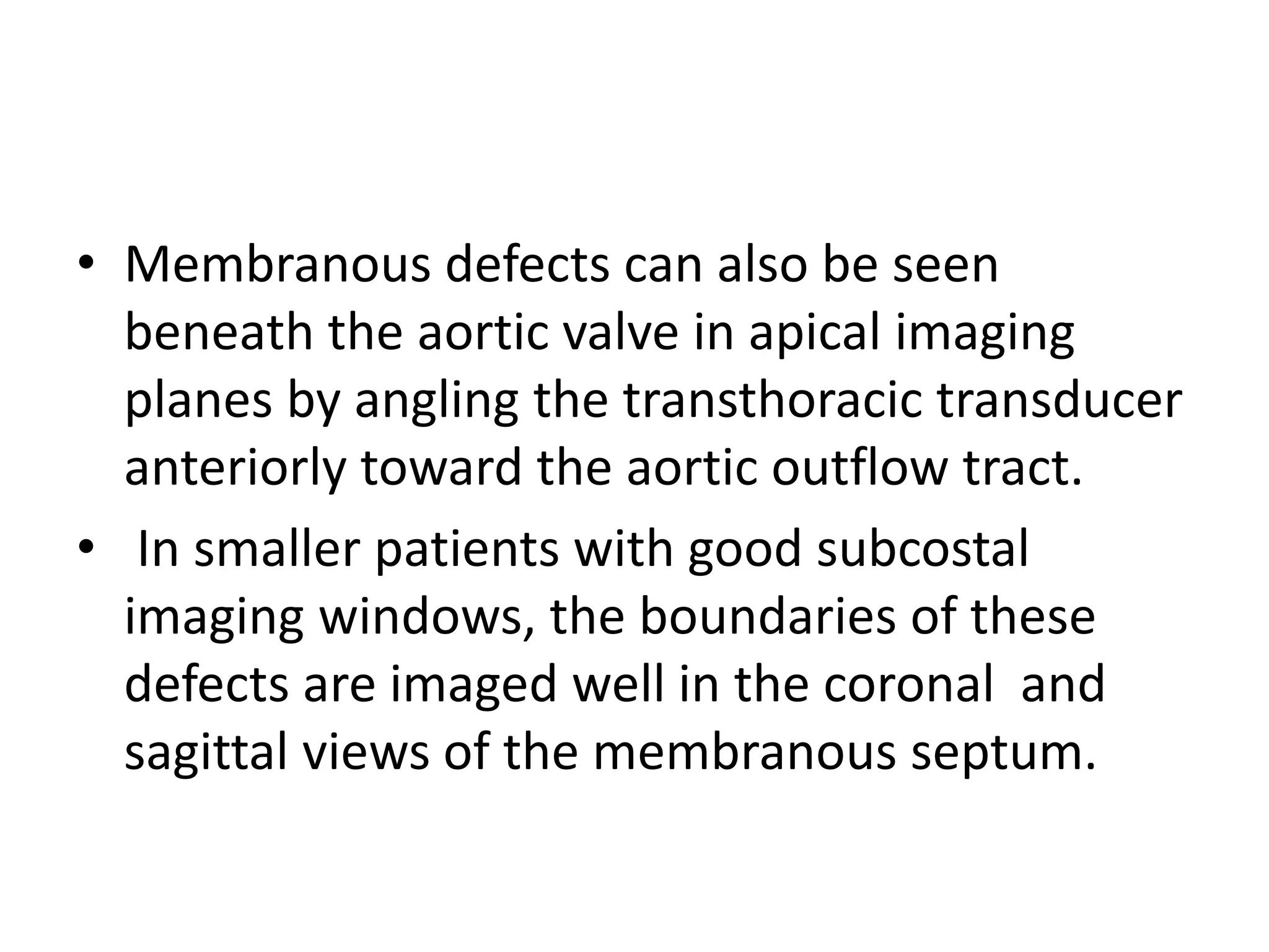 Ventricular Septal defects Echocardiography | PPTX