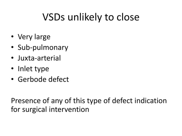 MANAGEMENT OF VSD | PPTX