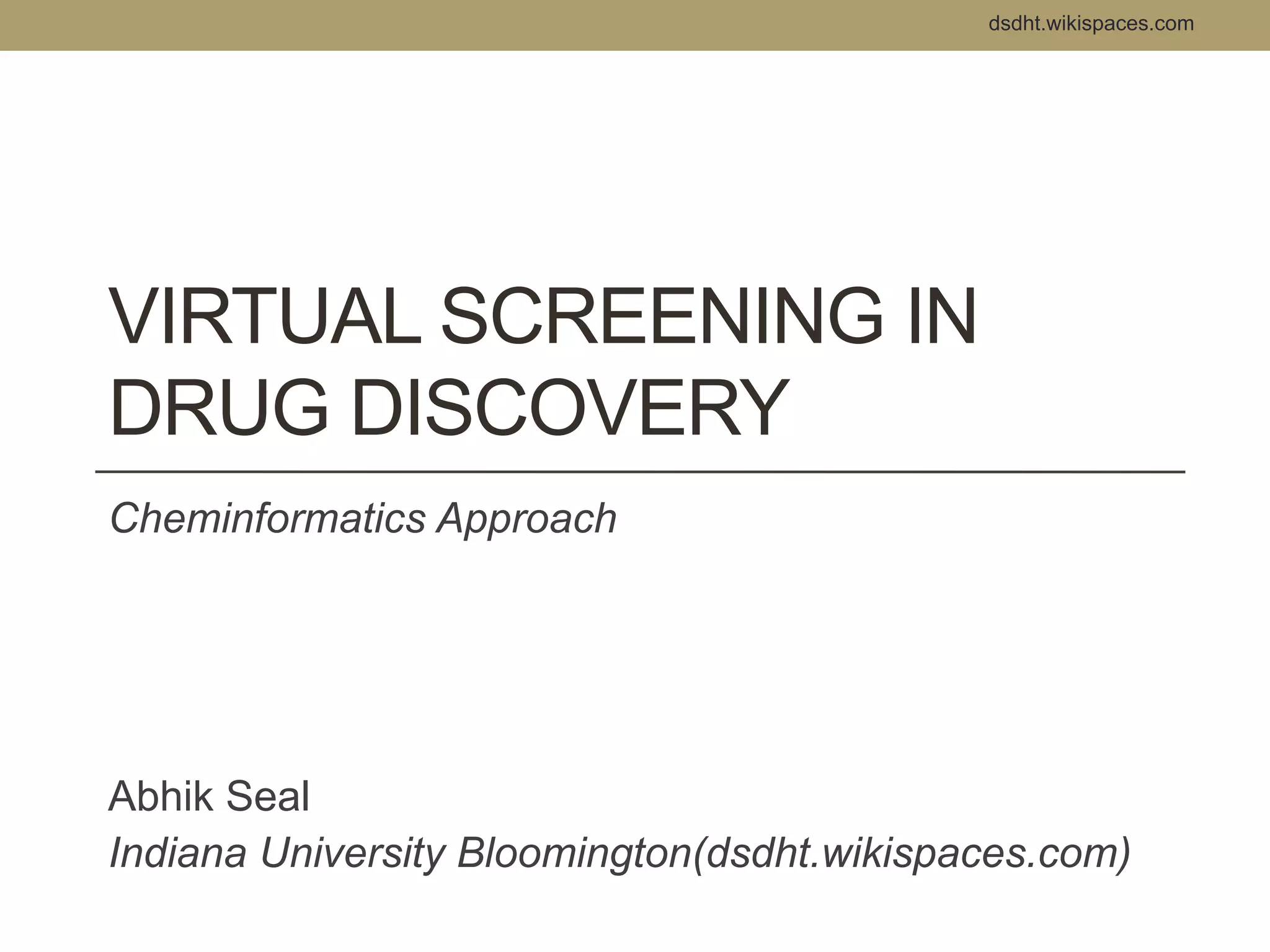 Virtual Screening in Drug Discovery | PDF