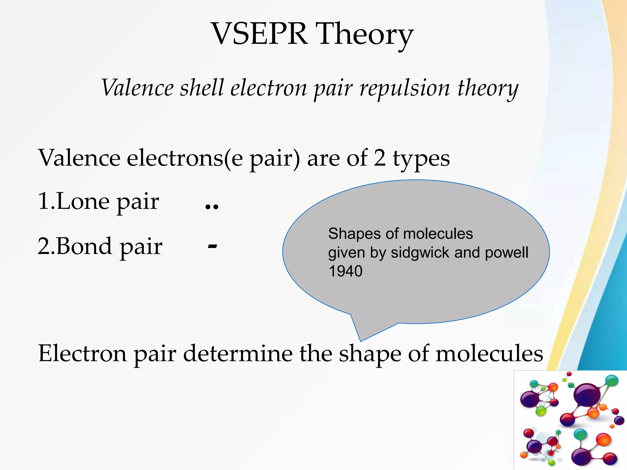 VSEPR Theory and molecular geometries | PPT