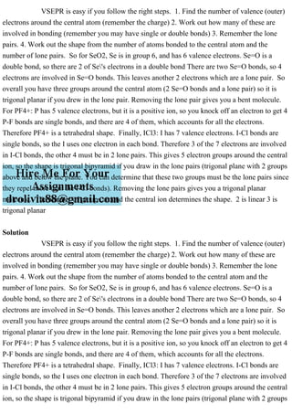 VSEPR is easy if you follow the right steps. 1. .pdf