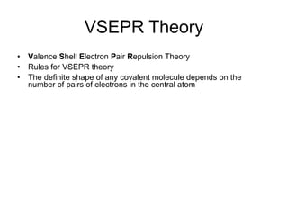 Vsepr theory | KEY
