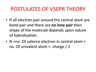 postulates of VSEPR theory | PPTX