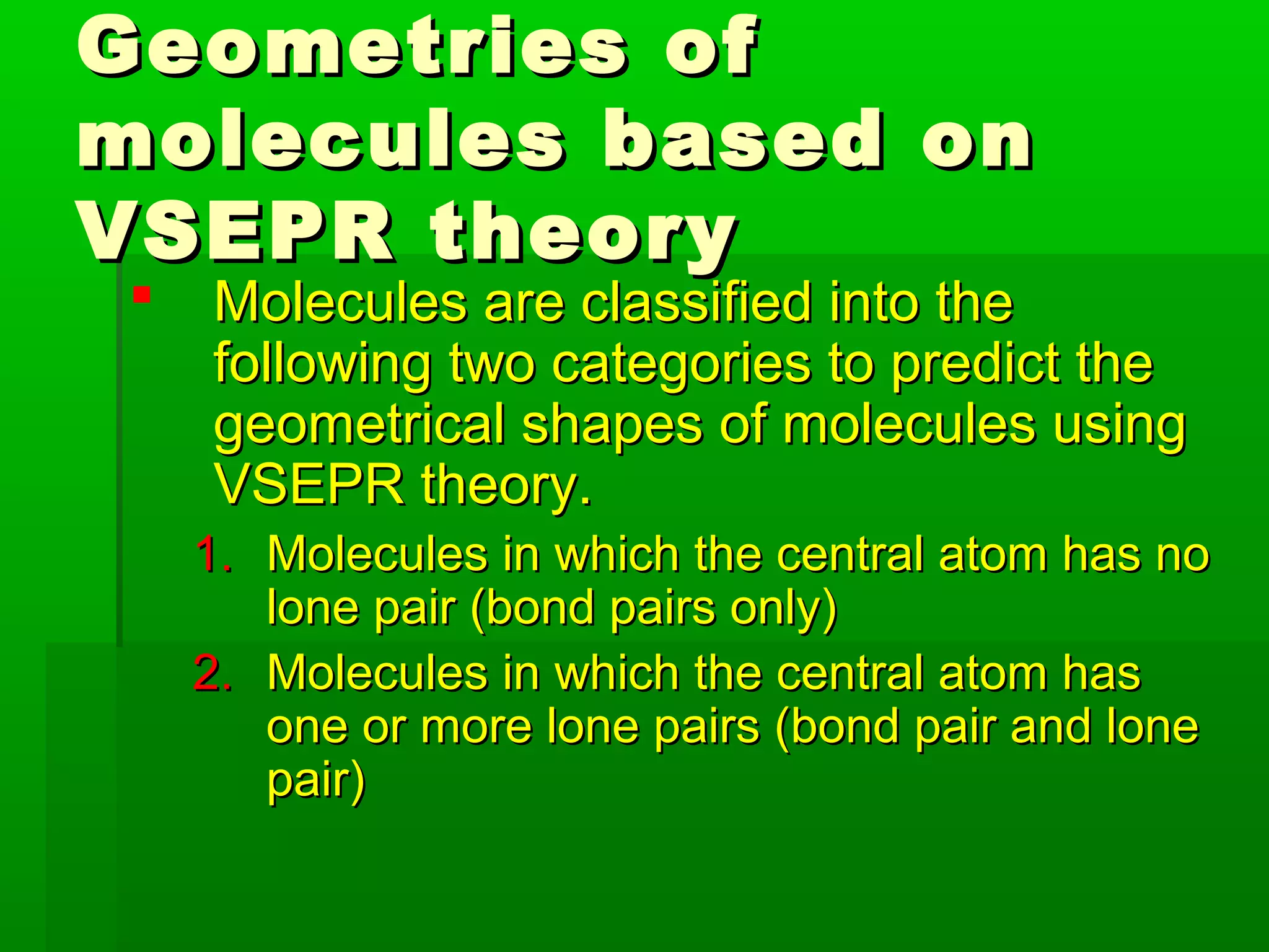 Vsepr theory | PPT