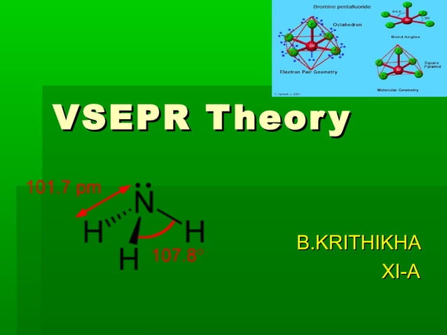 Vsepr theory | PPT | Chemistry | Science