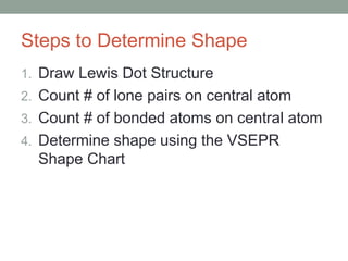 VSEPR Theory postulates and geometry.ppt | Chemistry | Science
