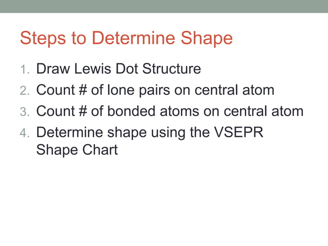 Vsepr Theory Postulates And Geometry Ppt