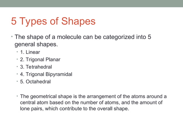 Vsepr Theory Postulates And Geometry Ppt