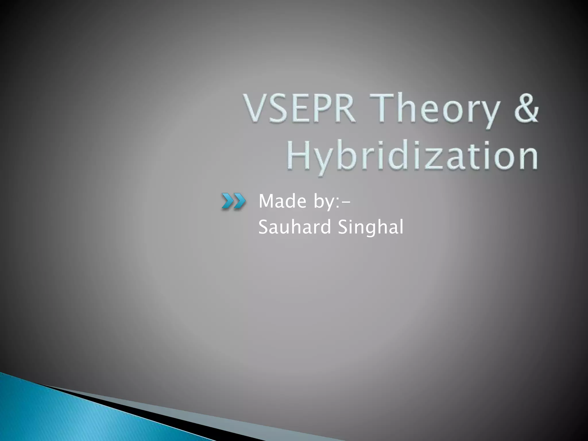 Vsepr theory & hybridization | PPT
