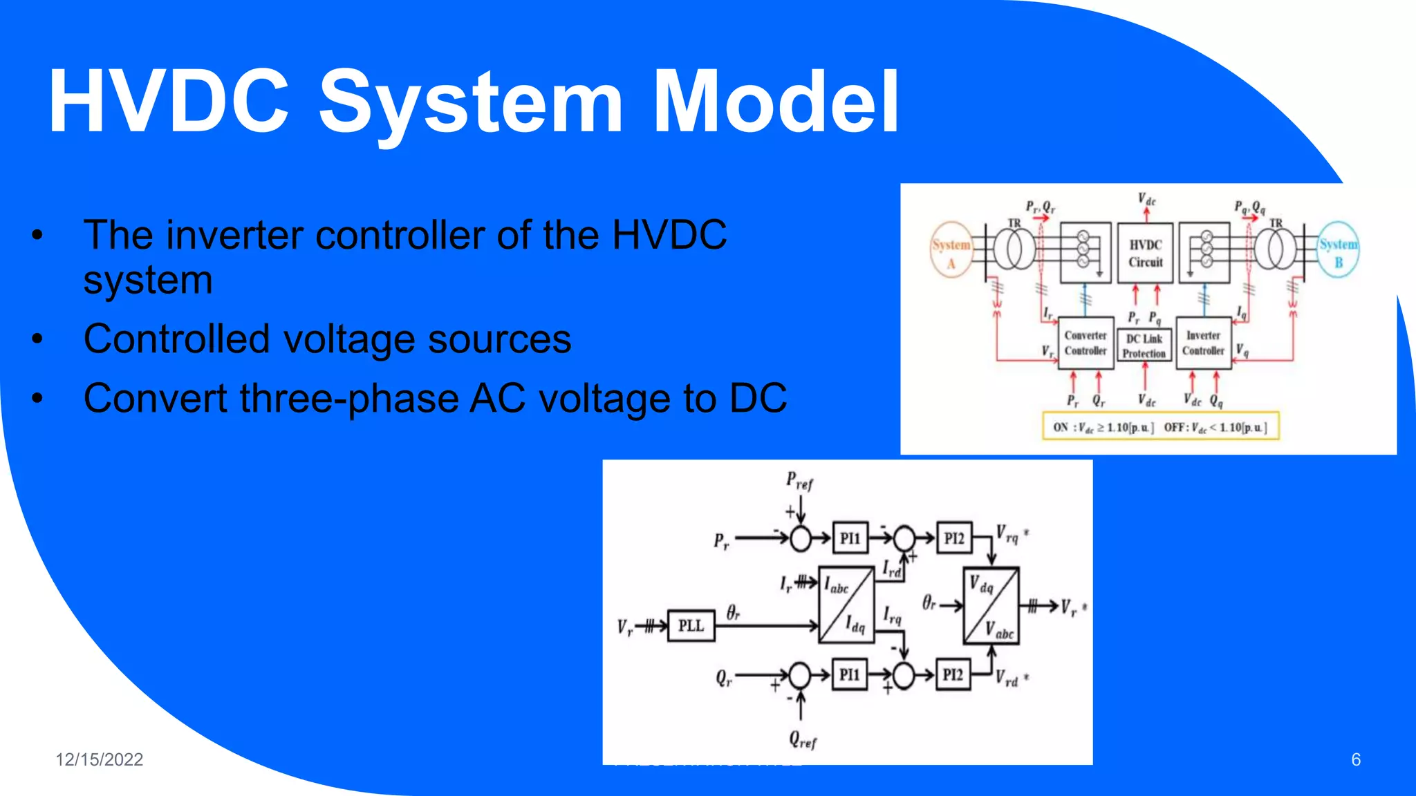 VSG control in HVDC connected Power system.pptx | Technology & Computing