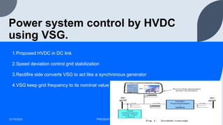 VSG control in HVDC connected Power system.pptx | Technology & Computing