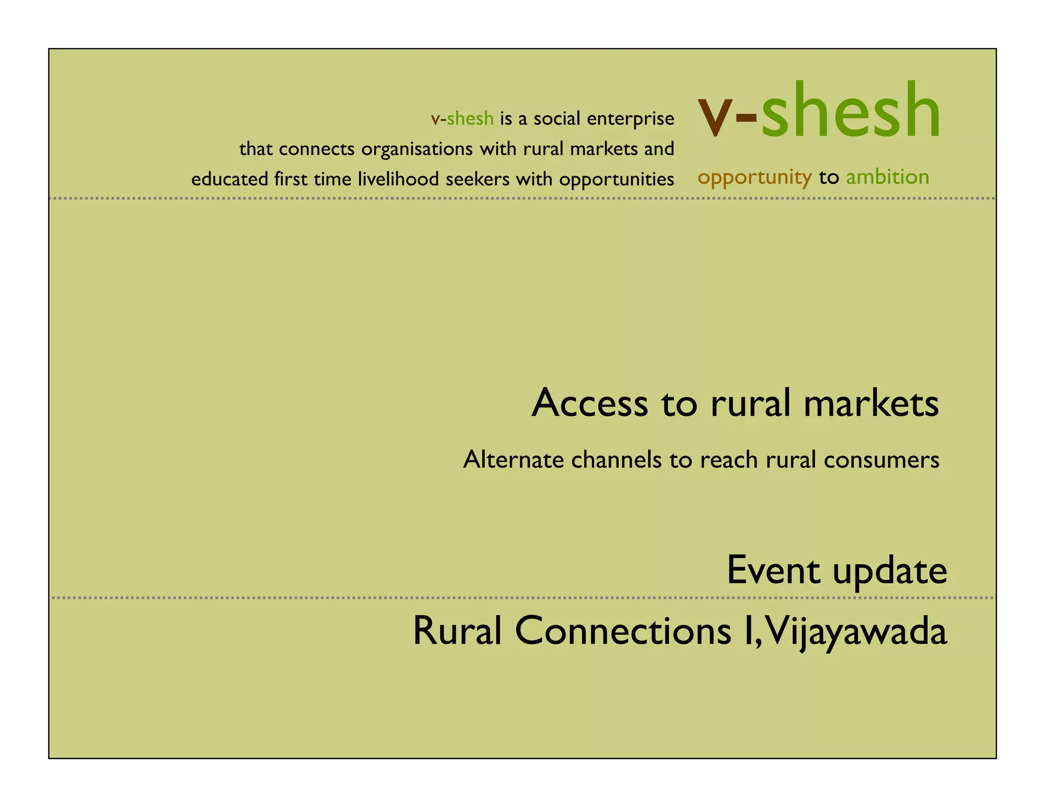 V Shesh Rural Connections | PDF
