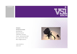 Company Profile VSI -Berlin | PDF