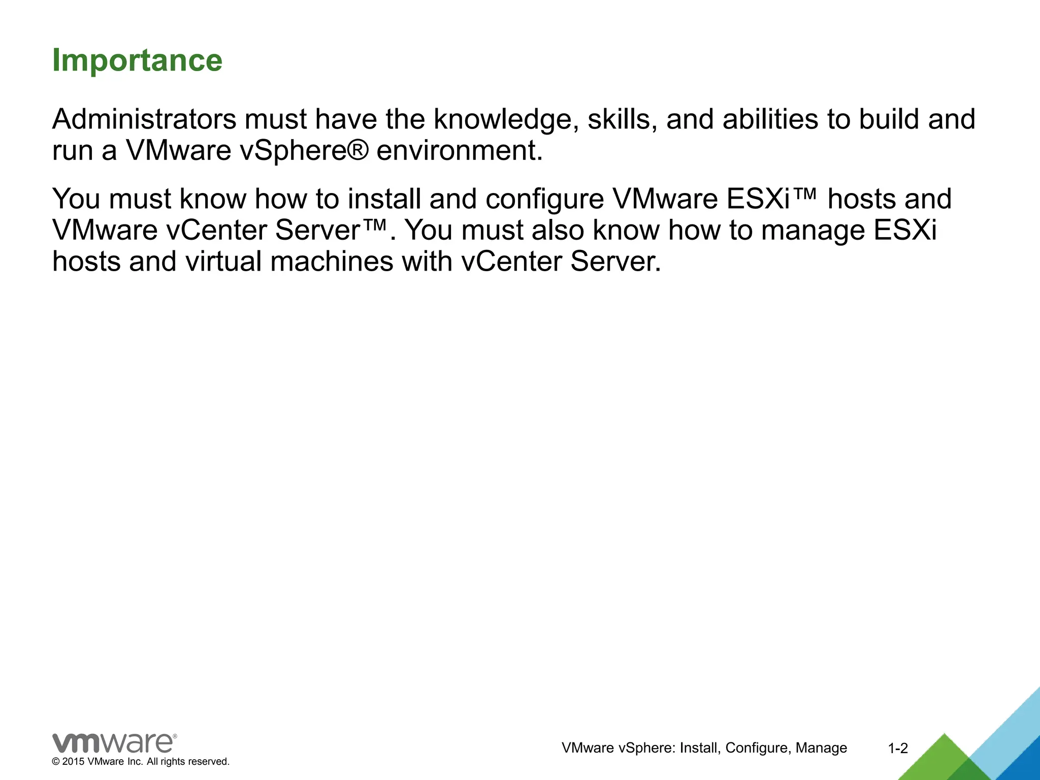 PLAN COURS VCP VMWARE MTS GROUP AFRICA VSICM6 M01_CourseIntro.pptx