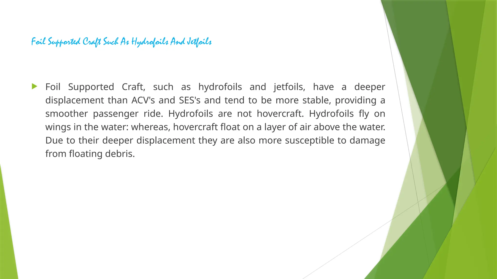 High speed crafts design advantages parameters used and construction | PPTX