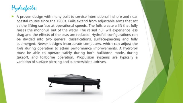 High speed crafts design advantages parameters used and construction | PPTX