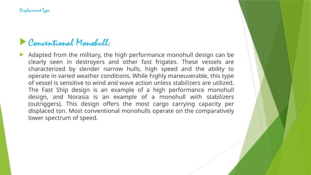 High speed crafts design advantages parameters used and construction | PPTX