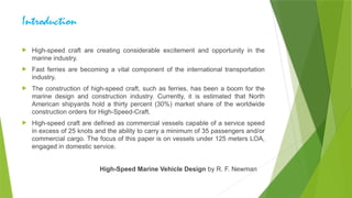 presentation regarding construction of high speed craft\ | PPTX