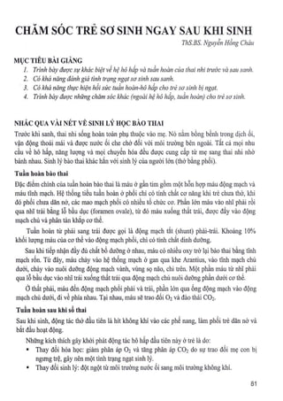 CHĂM SÓC TRẺ SƠ SINH NGAY SAU KHI SINH | PDF